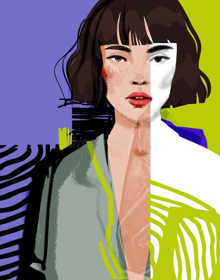 Face Portrait Abstraction Wall Art Illustration Design . Creative ... Face Portrait Abstraction Wall Art Illustration Design . Creative ...
