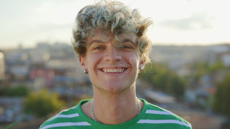 Face Portrait of Attractive Smiling Talented Dancer Standing on a ...