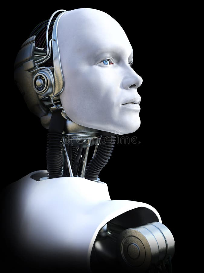 Male Robot Doing a Bodybuilding Pose. Stock Illustration - Illustration ...