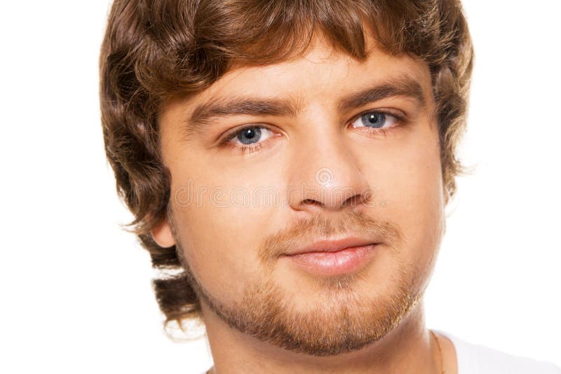 Face Portrait of a Young Man Stock Image - Image of model, beautiful ...