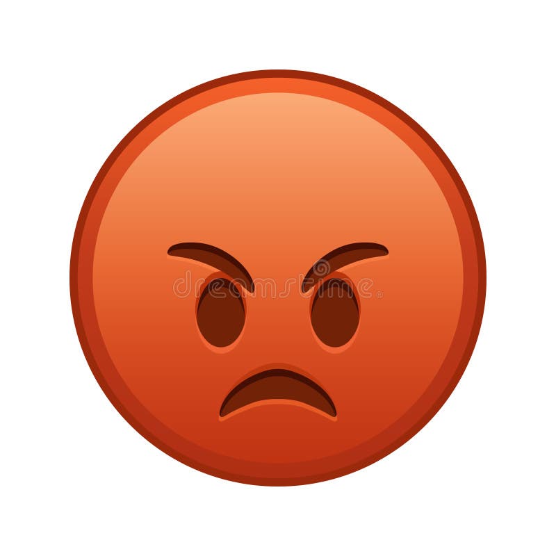 Face Pouting Lips Large Size of Red Emoji Smile Stock Vector ...