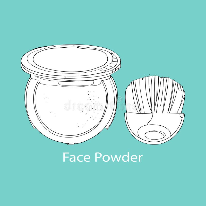 Face powder stock vector. Illustration of concept, color - 36317671