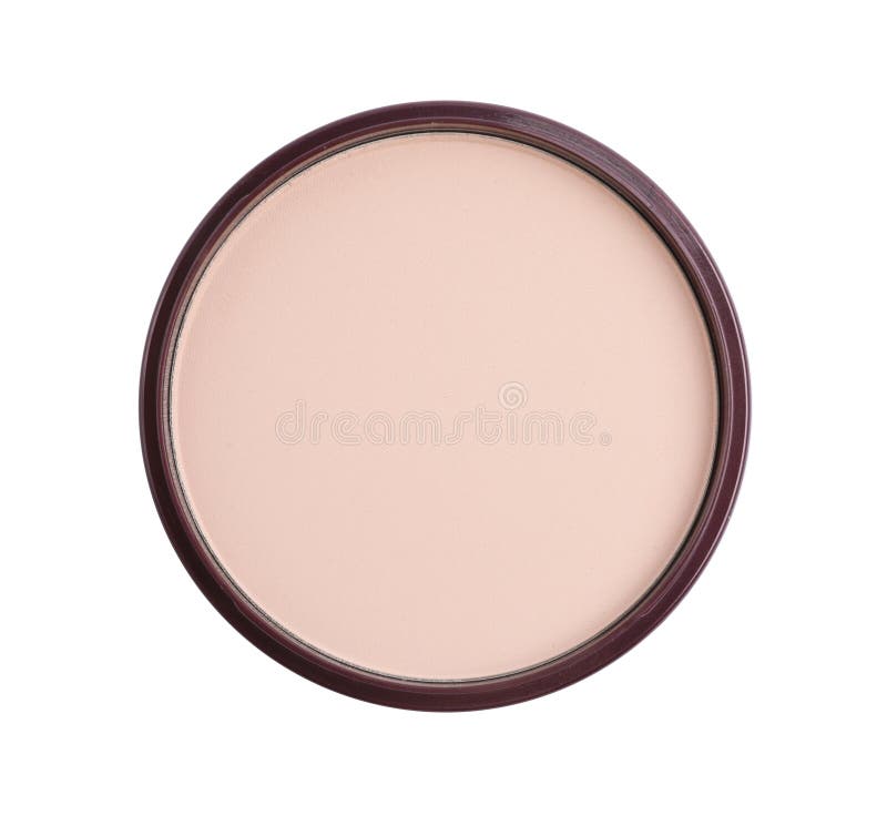 Compact Face Powders of Different Shades Isolated on White, Collection ...