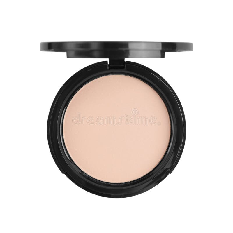 Compact Face Powders of Different Shades Isolated on White, Collection ...