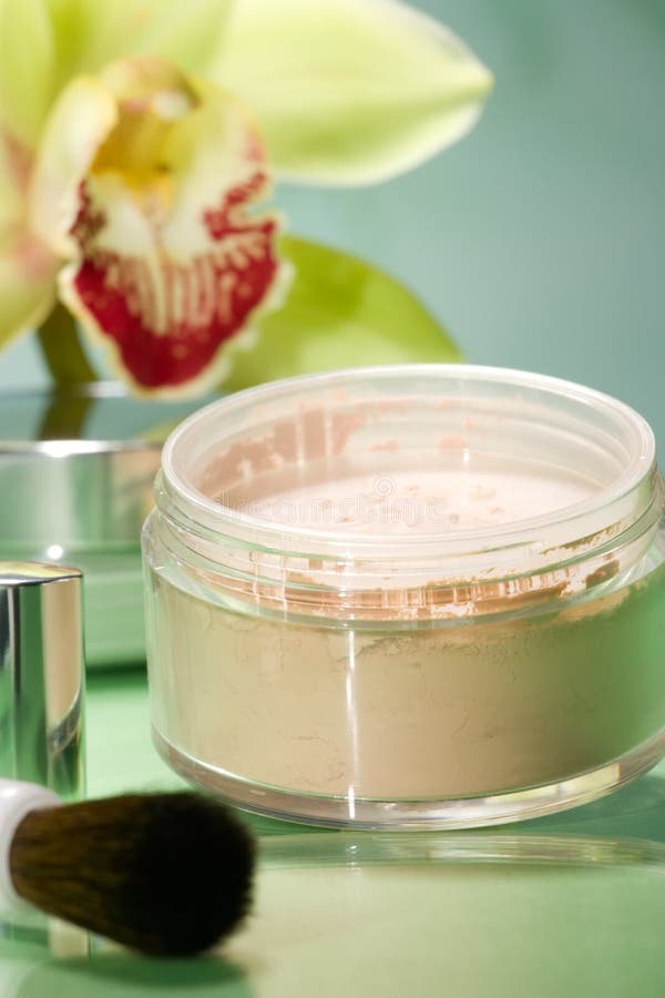 Face Powder and Orchid Flower Stock Photo - Image of orchid ...