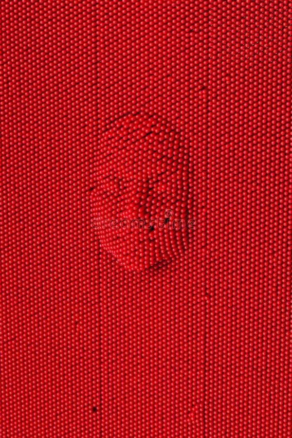 Face Pressed To Red Pin Art Board Stock Image - Image of imprint ...