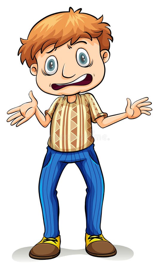 A Head of a Problematic Boy Stock Vector - Illustration of facial ...