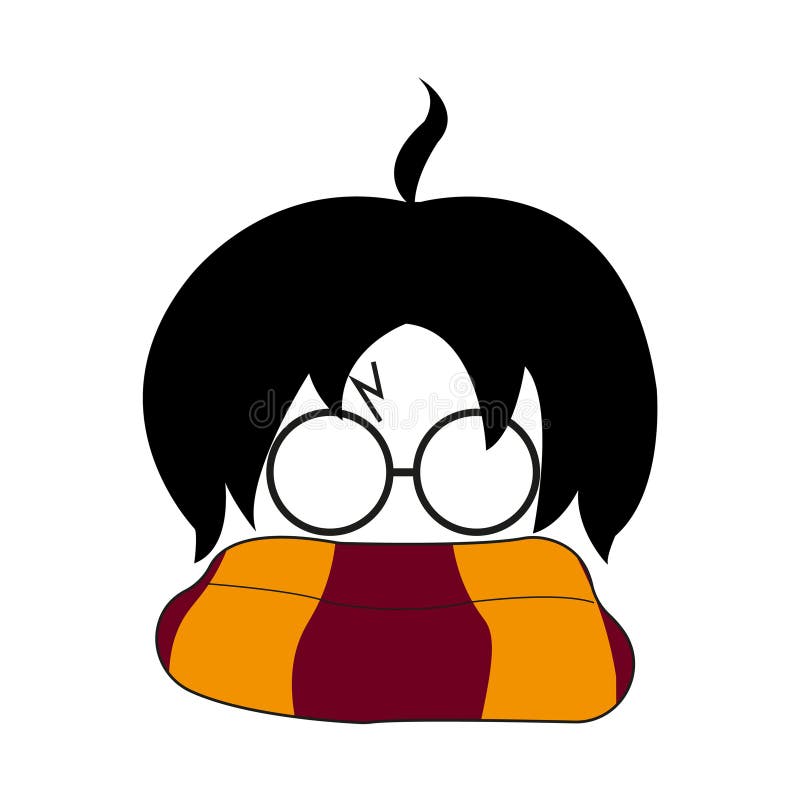 Face Profile Halloween Costume Character Sticker. Vector Illustration ...