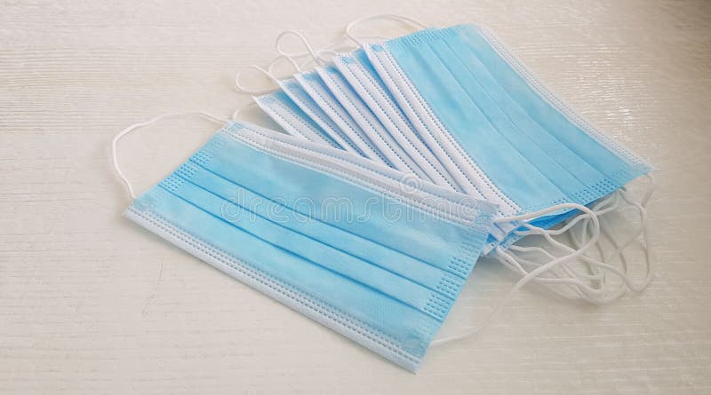 Face Protection Masks on White Background Stock Image - Image of ...