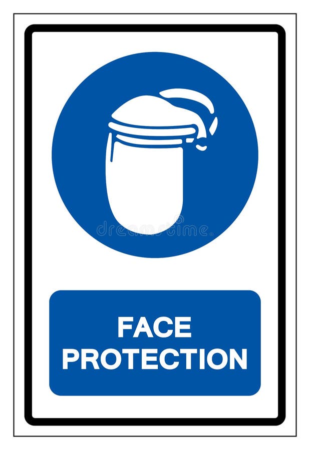 Face Protection Symbol Sign, Vector Illustration, Isolate on White ...