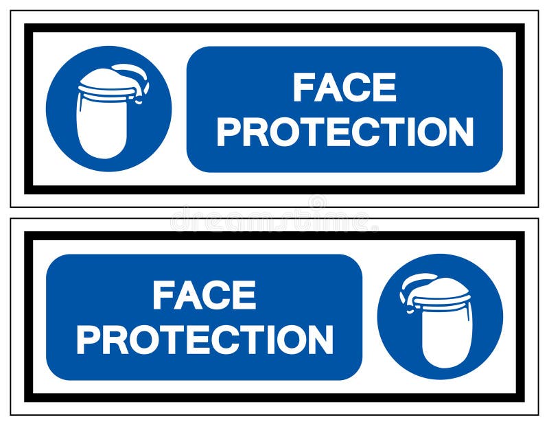 Face Protection Symbol Sign, Vector Illustration, Isolate on White ...