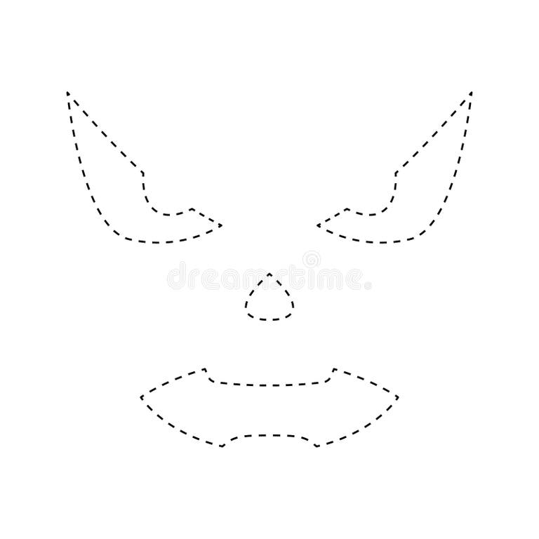 Face Pumpkin Tracing Worksheet for Kids Stock Vector - Illustration of ...