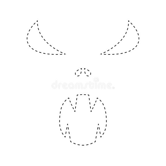 Face Pumpkin Tracing Worksheet for Kids Stock Vector - Illustration of ...