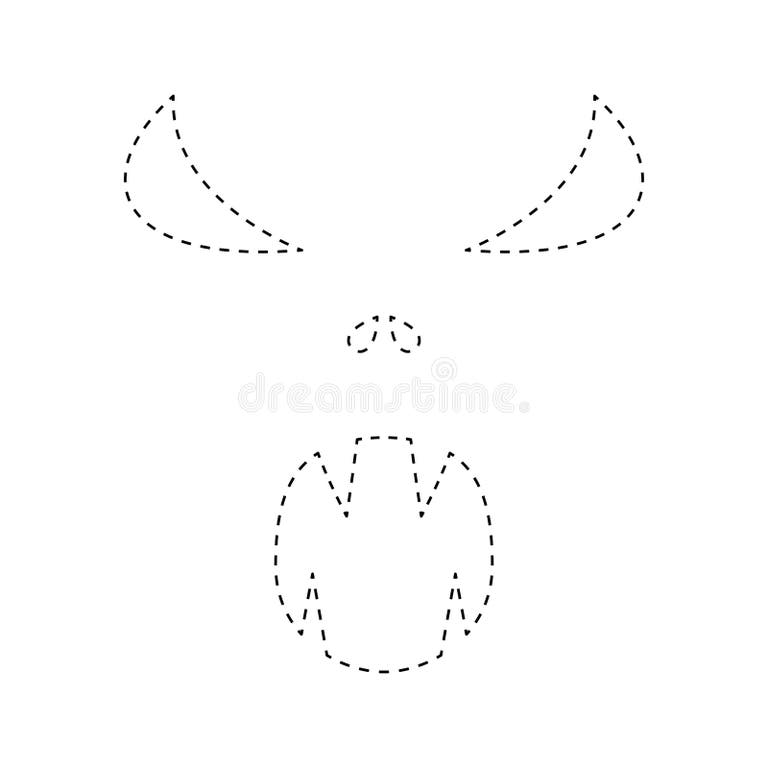 Face Pumpkin Tracing Worksheet for Kids Stock Vector - Illustration of ...