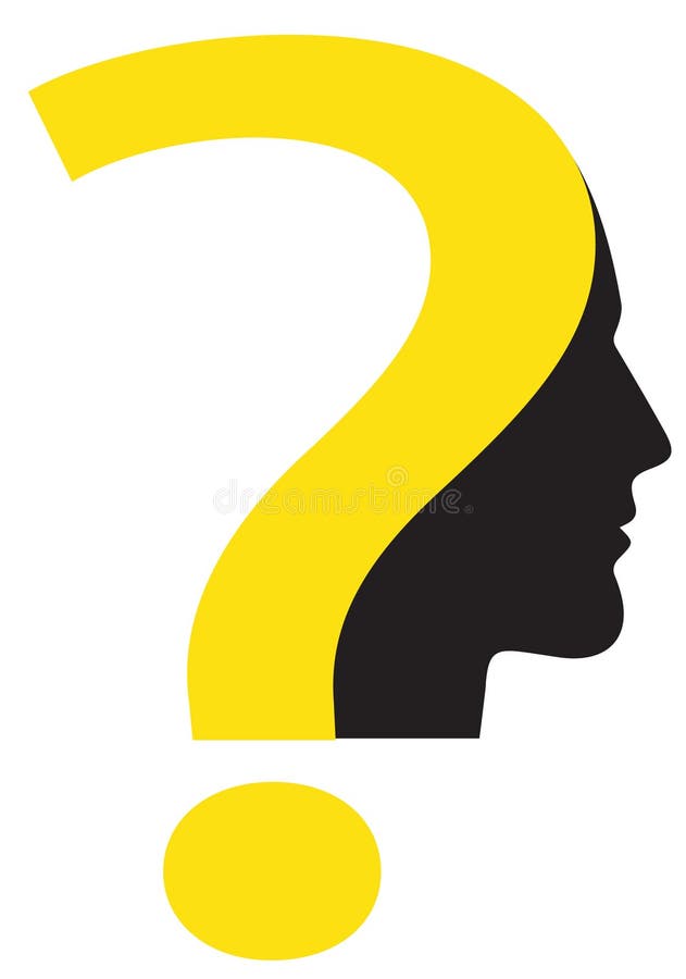 Face with question stock vector. Illustration of creative - 115073445