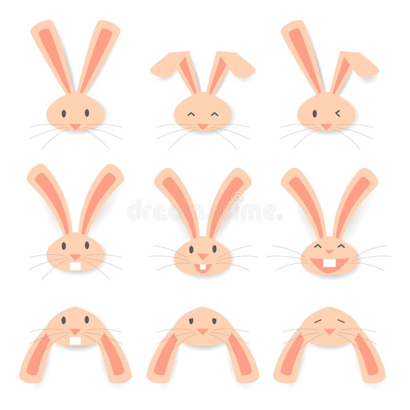 Face Rabbit, vector stock vector. Illustration of style - 68833725