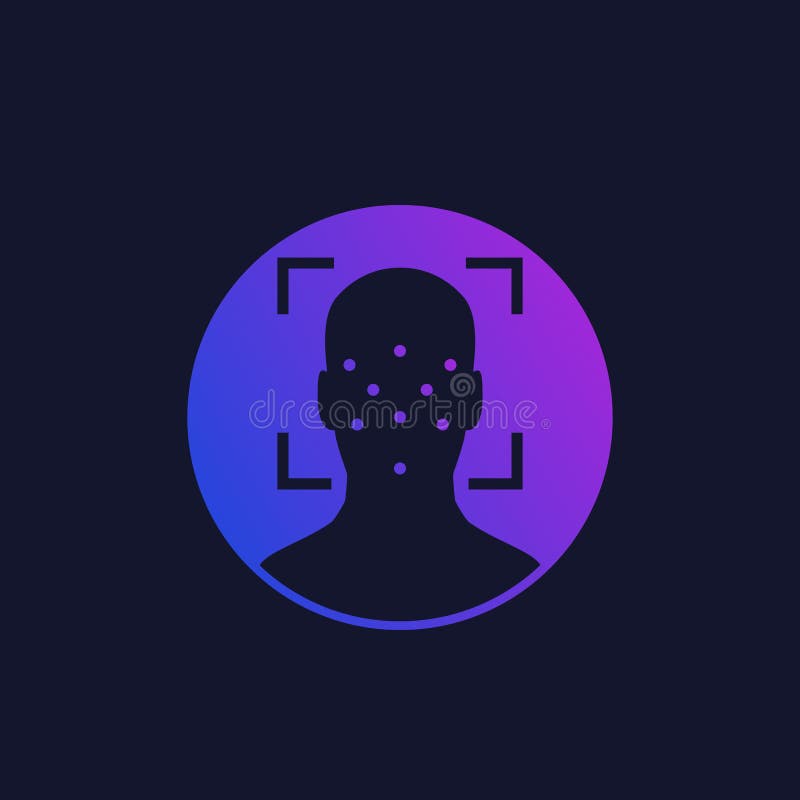 Face Recognition, Biometric Facial Scan Stock Vector - Illustration of ...