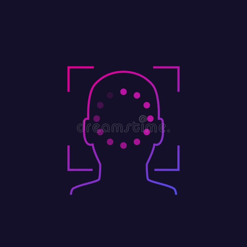 Face Recognition, Biometric Facial Scanning Stock Illustration ...
