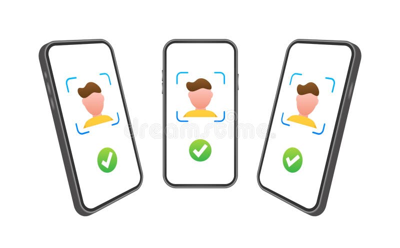 Face Recognition Concept Design. Can Use for Web Banner, Infographics ...