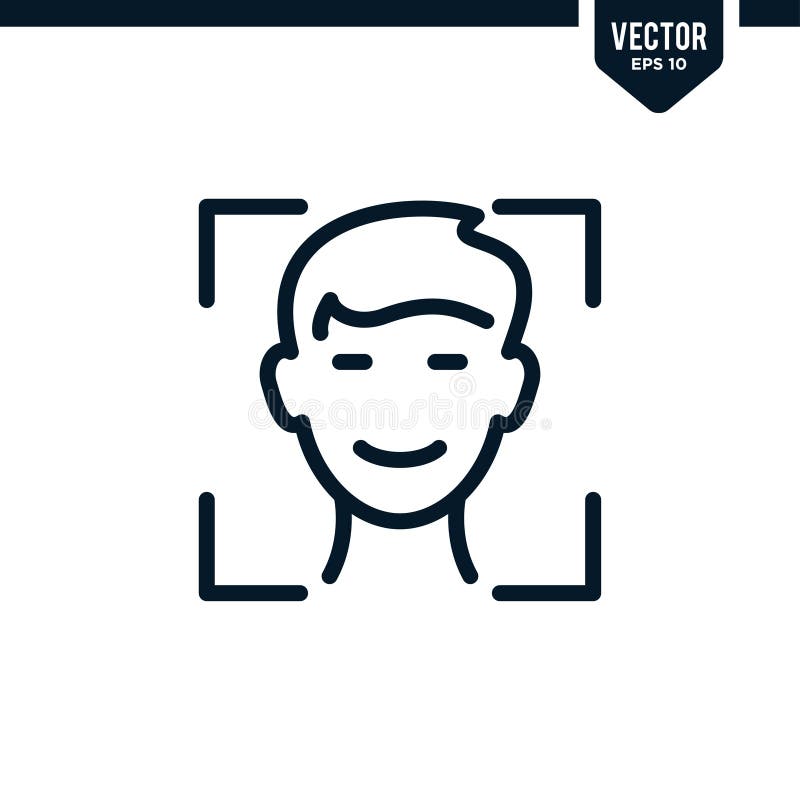 Face Recognition Or Face Detection Icon Stock Vector Illustration Of