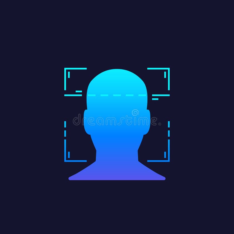 Face Recognition, Facial Biometric Scan, Vector Stock Illustration ...
