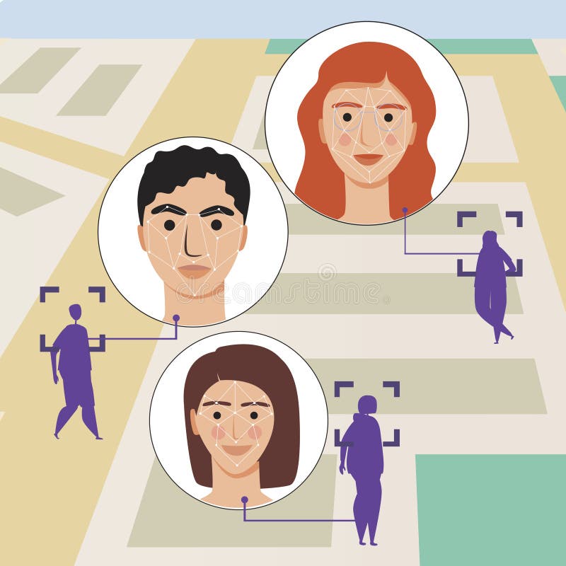 Face Recognition, Geolocation Identification Concept, People Location ...