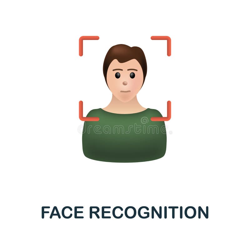 Face Recognition Icon. 3d Illustration from Smart City Collection Stock ...