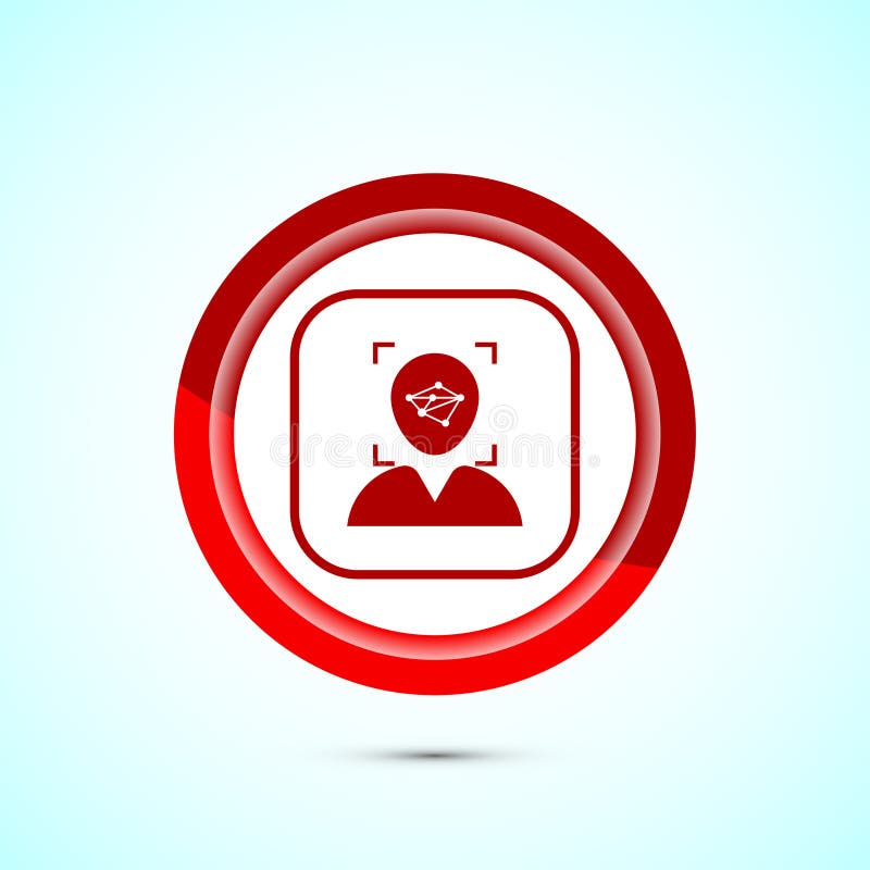 Face Recognition Icon Design Illustration, Face Scanning Sign ...