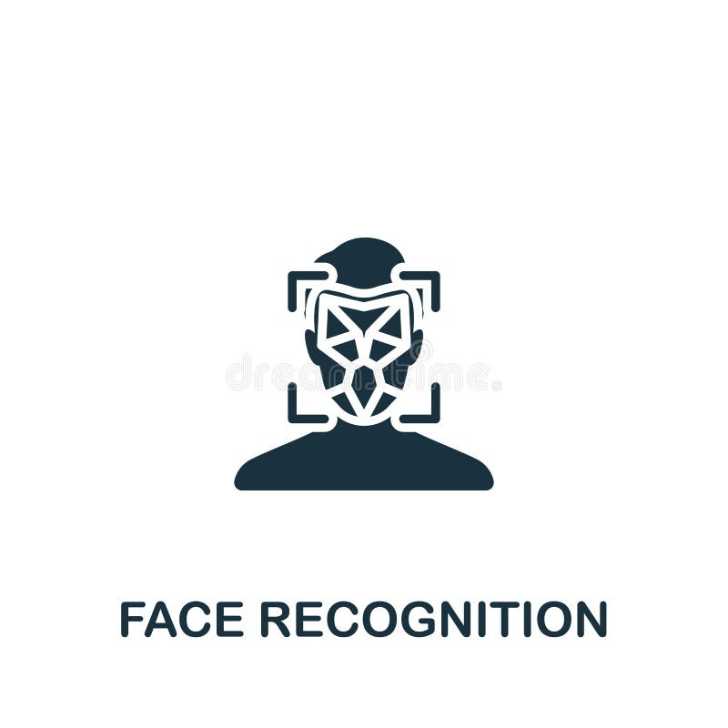 Face Recognition Icon. Monochrome Simple Icon for Templates, Web Design ...
