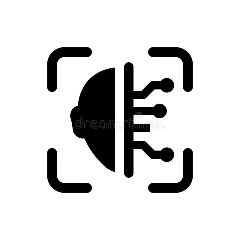 Face recognition icon stock vector. Illustration of illustrations ...