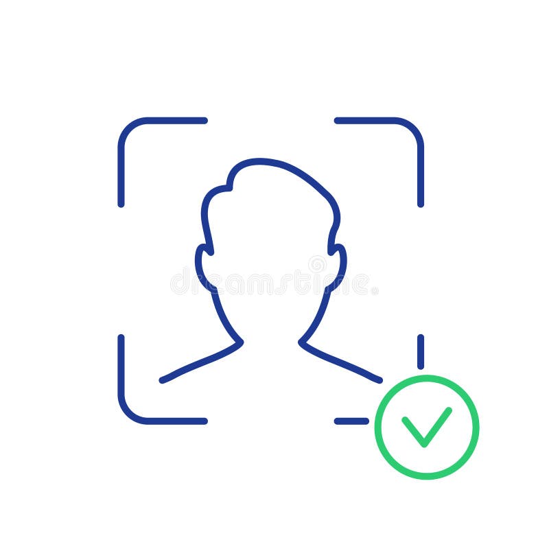 Recognition of Identity Line Icon. Set of Biometric Verification with ... Recognition of Identity Line Icon. Set of Biometric Verification with ...