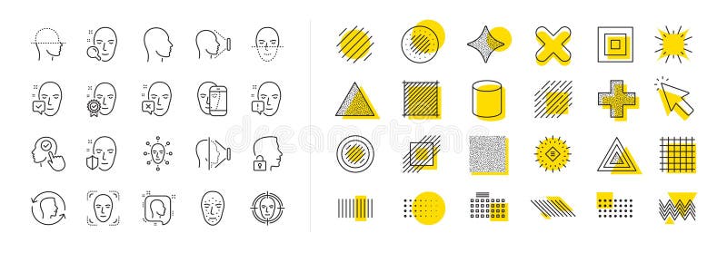 Face Recognition Line Icons. Set of Faces Biometrics Detection and ... Face Recognition Line Icons. Set of Faces Biometrics Detection and ...
