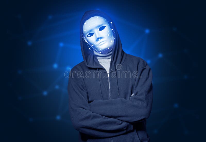 Face recognition with mesh stock photo. Image of futuristic - 130016758