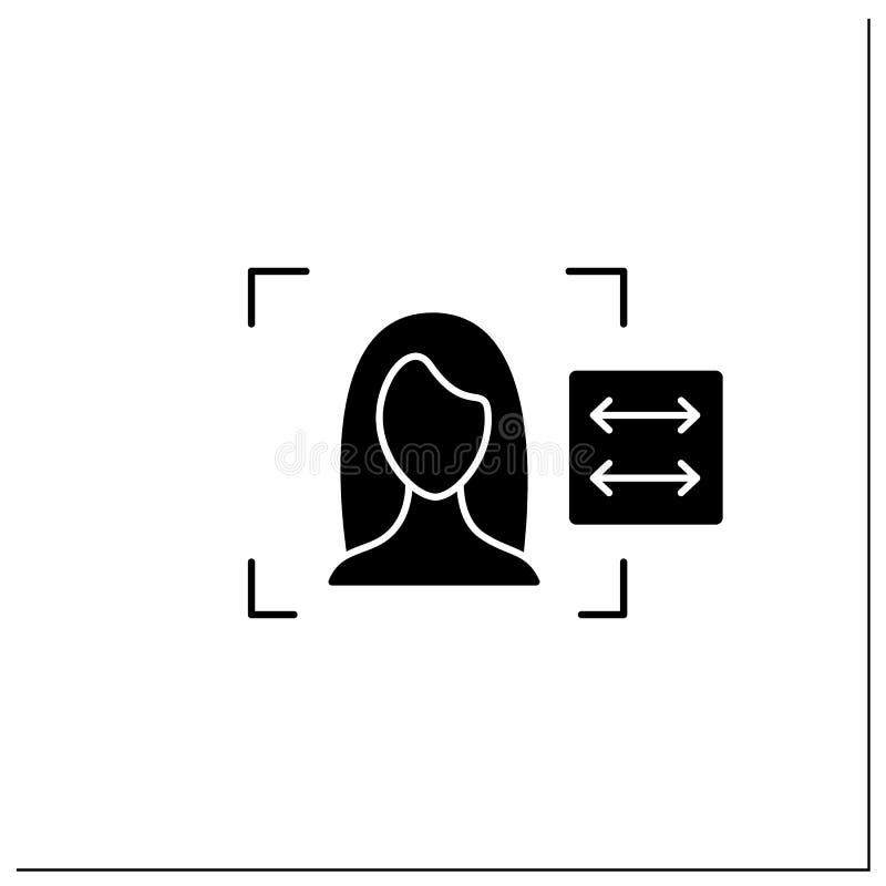 Face Recognition Reader Glyph Icon Stock Vector - Illustration of ...