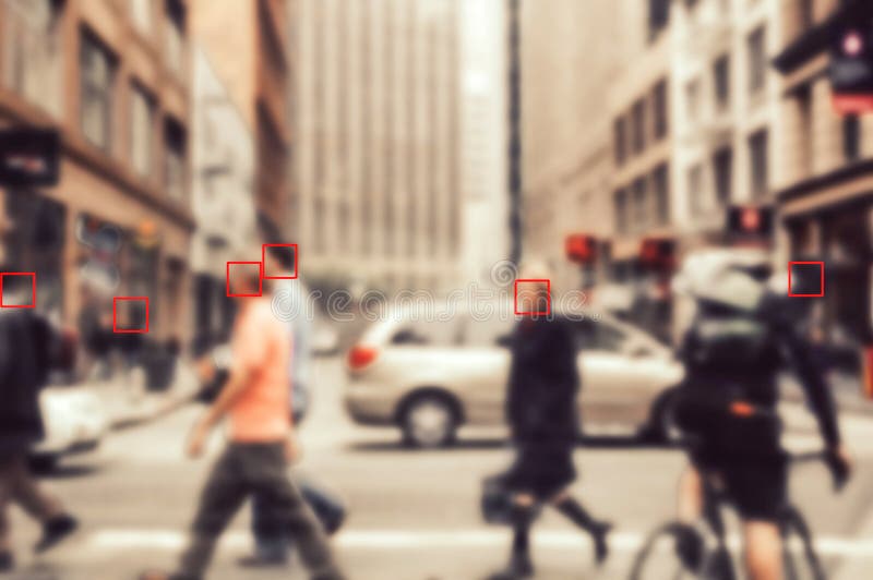 Face Recognition Signs and Tags on People Faces. Privacy and Personal ...