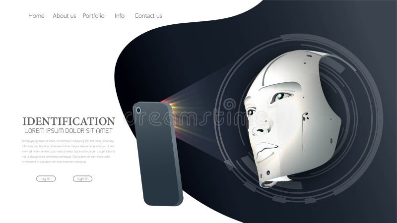 Face Recognition System Concept Low Polygon Stock Illustration ...