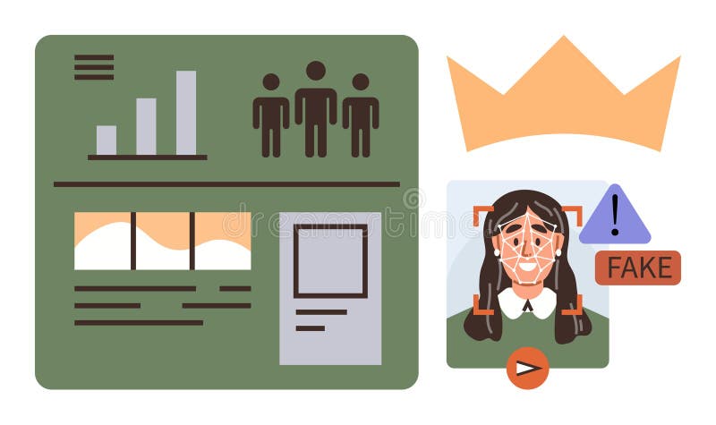 Detecting Deepfake Content Stock Illustrations – 9 Detecting Deepfake Content Stock ...