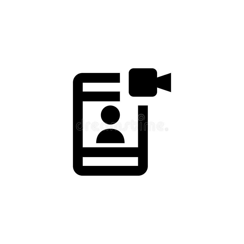 Face Recognition System Icon. Live Video Sign Stock Illustration ...