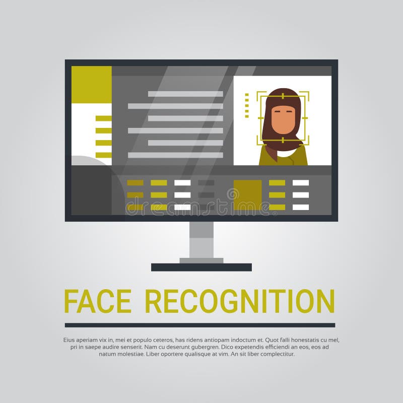 Computer Scanning User Male Face Identification Technology Access ...