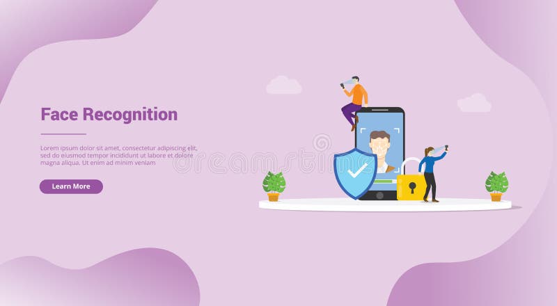 Face Recognition Technology Concept for Website Template or Landing ... Face Recognition Technology Concept for Website Template or Landing ...