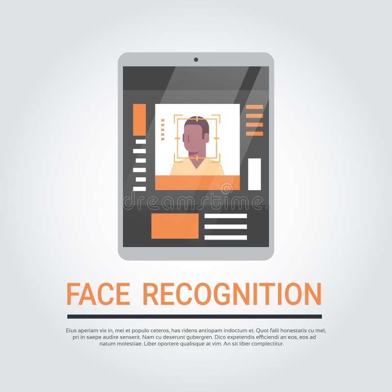 Face Recognition Technology Digital Tablet Security System Scanning ...
