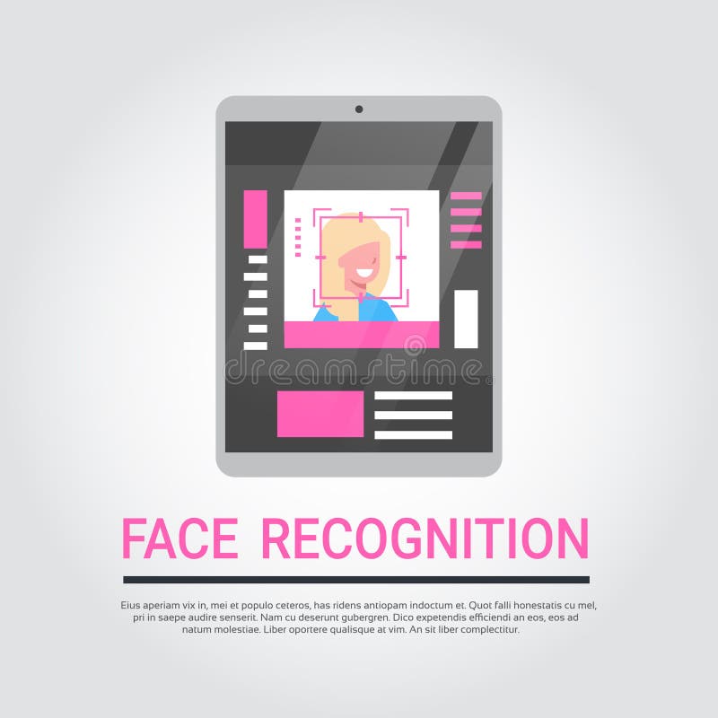 Face Recognition Technology Digital Tablet Security System Scanning ...