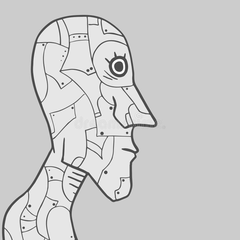 Broken Robot Face Stock Illustrations – 252 Broken Robot Face Stock ...