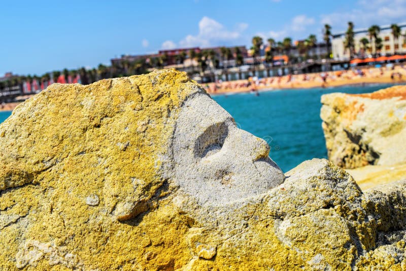 Beach Sculpture stock photo. Image of rock, rocks, sculpture - 36981024