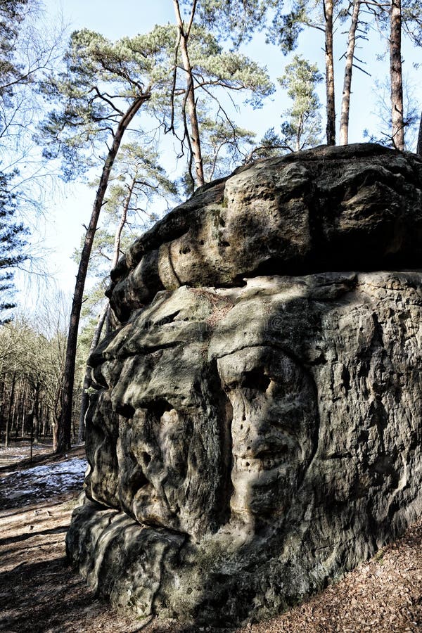 Face in the rock stock photo. Image of carved, nose, stone - 55502406