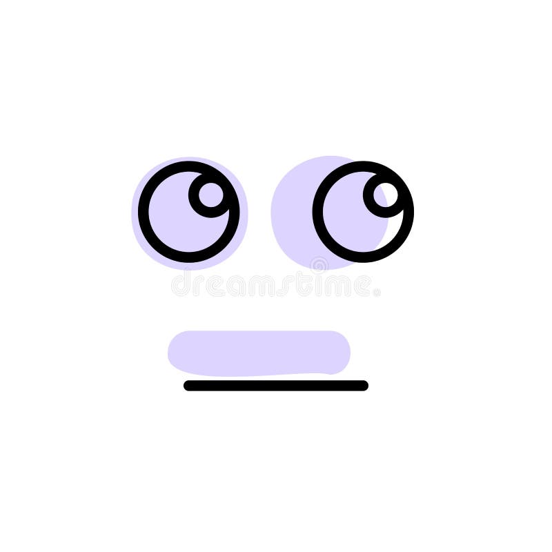 Face, with, Rolling, Eyes with Color Shadow Vector Icon in Emotion Set ...