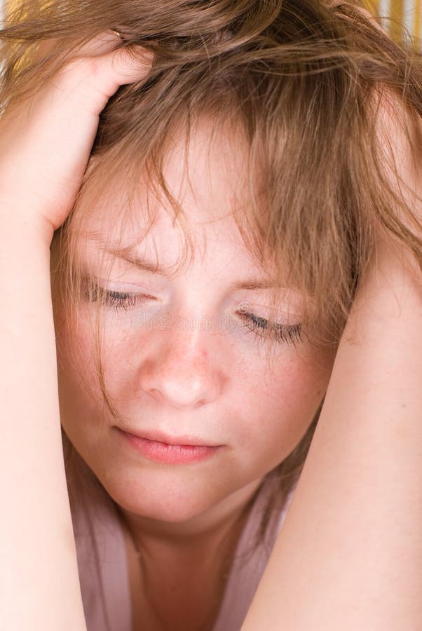 Face sad girl stock image. Image of young, adult, solitude - 14772175