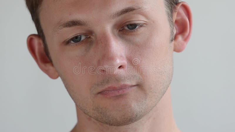 Face of a sad man stock footage. Video of male, disappointed - 68140648