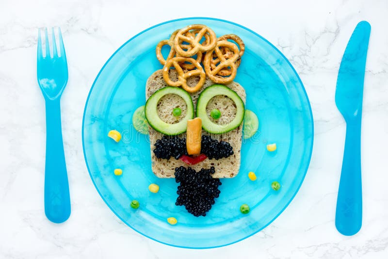 Face Sandwich, Food Art Idea Stock Image - Image of cracker, concept ...