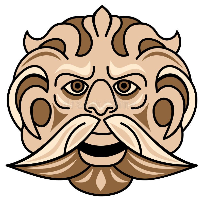 A face of Satyr stock vector. Illustration of ancient - 40867193